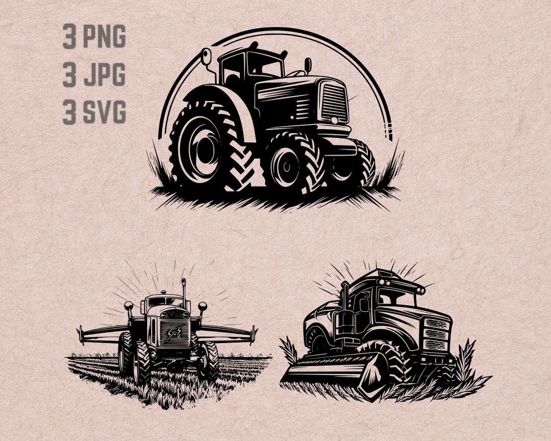 Agriculture SVG Designs, Tractor Logo, Harvester Vector, Sprayers Png ...