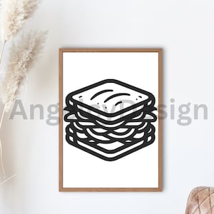 Sandwich SVG Designs, Sandwiches Logo, Grilled Cheese PNG, Sandwich ...