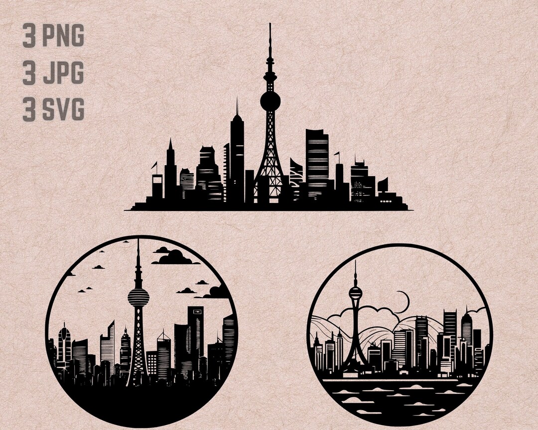 Tokyo Skyline SVG Designs, Tokyo Logo, Tokyo Skyline Vector, Skyline ...