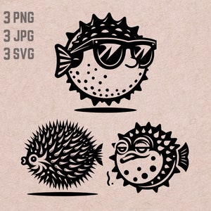 Puffer Fish Svg Designs, Puffer Fish Logo Vector, Stoned Puffer PNG ...