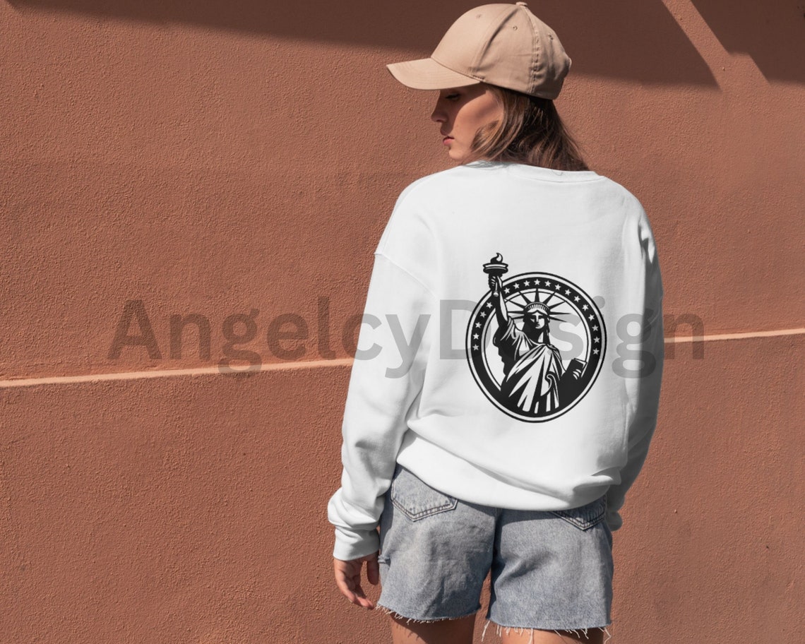 Statue of Liberty SVG Designs, Lady Liberty Logo, Barbell Vector ...