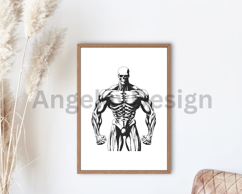 Bodybuilder Skeleton Svg Designs, Gym Logo Vector, Halloween Fitness ...
