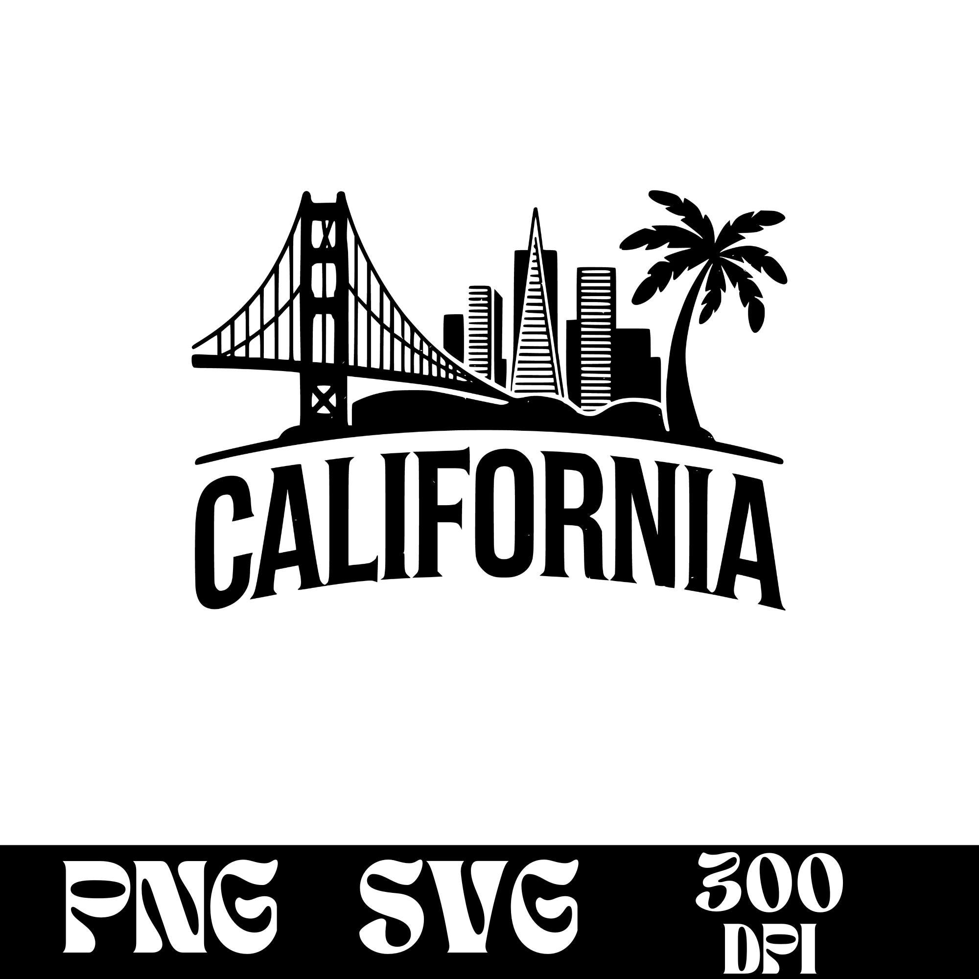 California Skyline SVG Design, California Logo, California Skyline ...