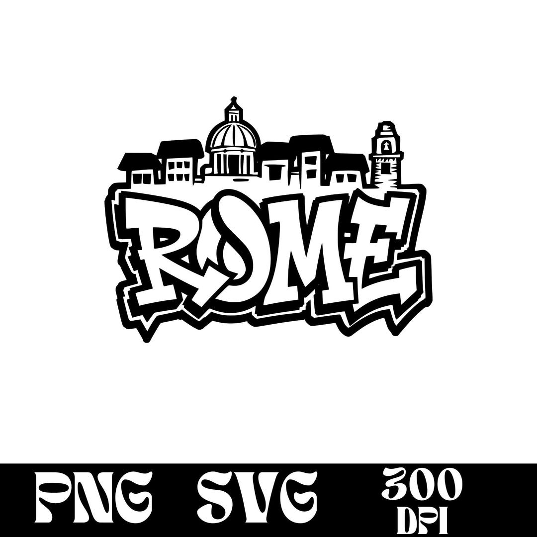 Rome Skyline SVG Design, Rome Logo, Rome Skyline Vector, Skyline PNG ...