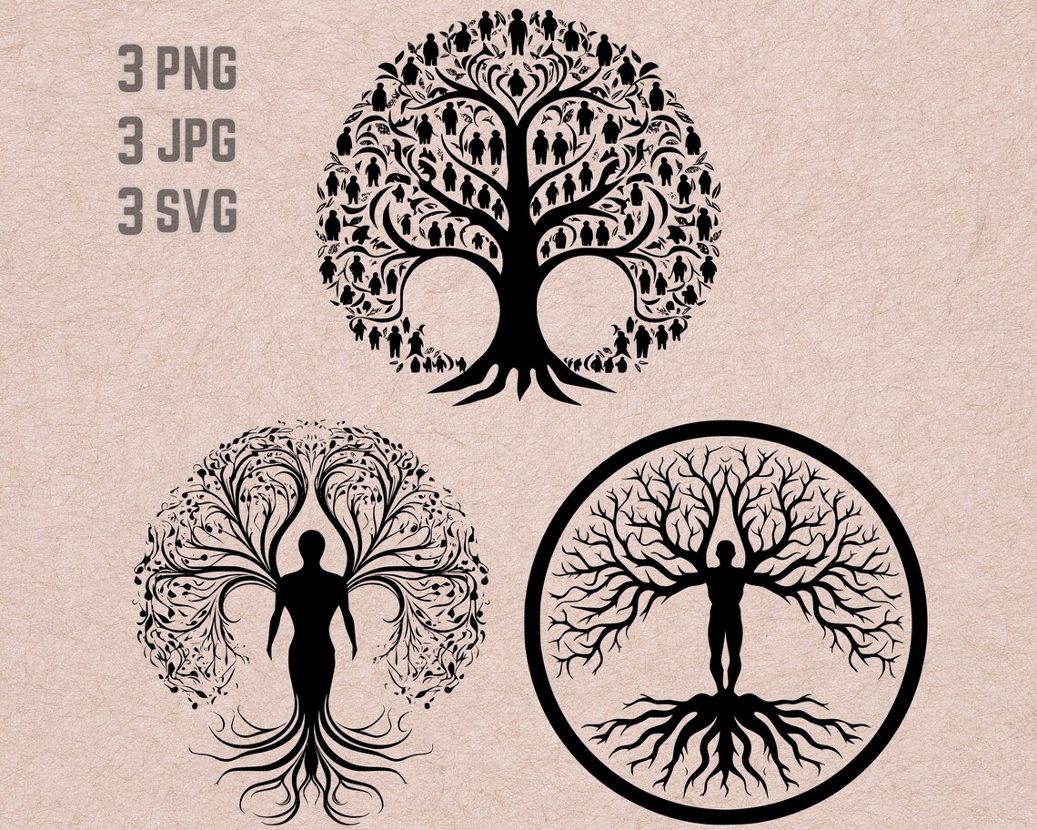 Tree of Life SVG Designs, Tree of Life Logo, Life Tree Vector, Forest ...