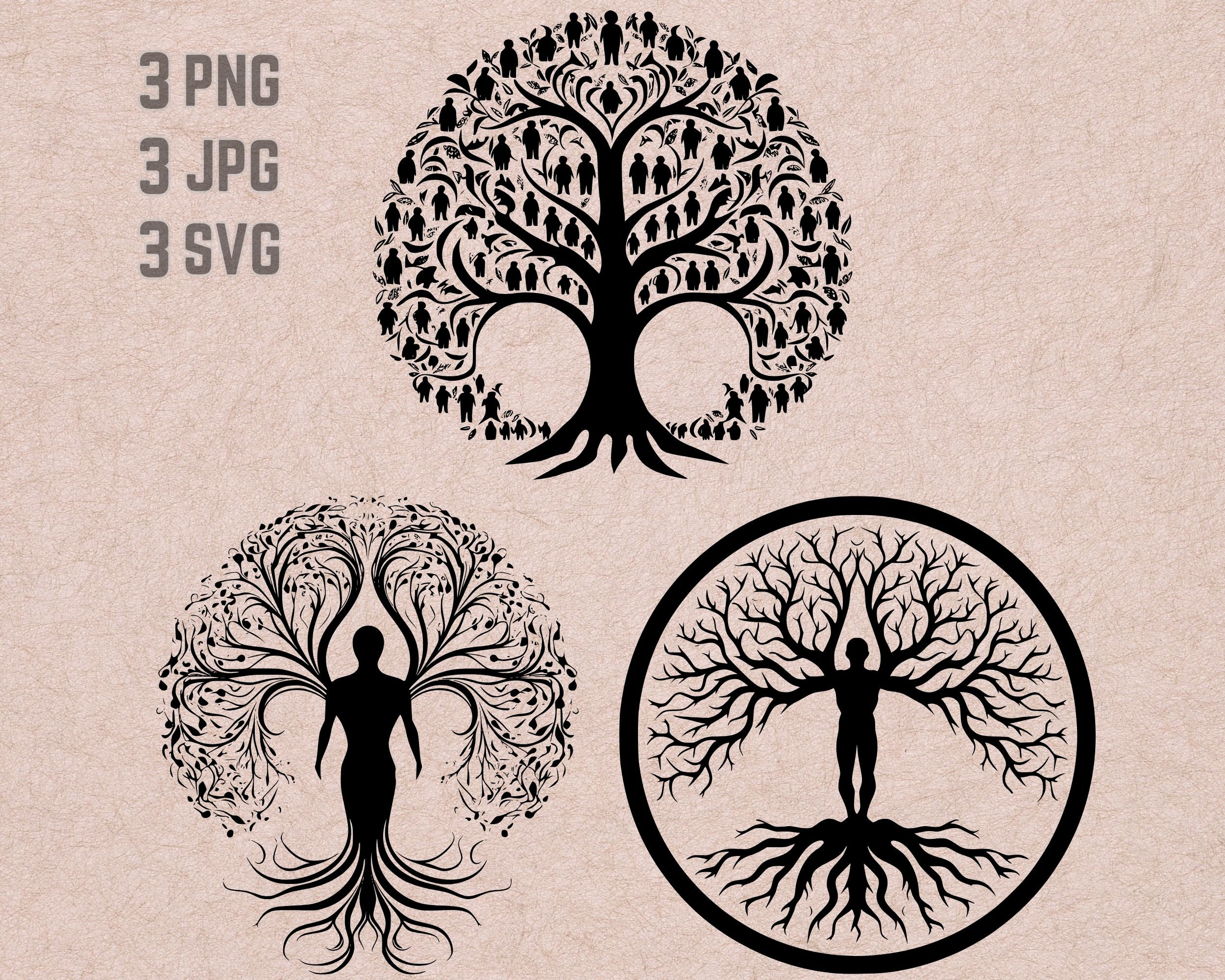 Tree of Life SVG Designs, Tree of Life Logo, Life Tree Vector, Forest ...