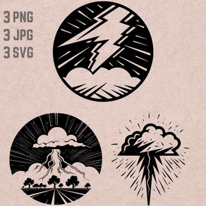 Lightning Bolt SVG Designs, Lightning Bolt Logo, Natural Disaster ...