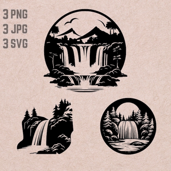 Waterfall Svg - Etsy