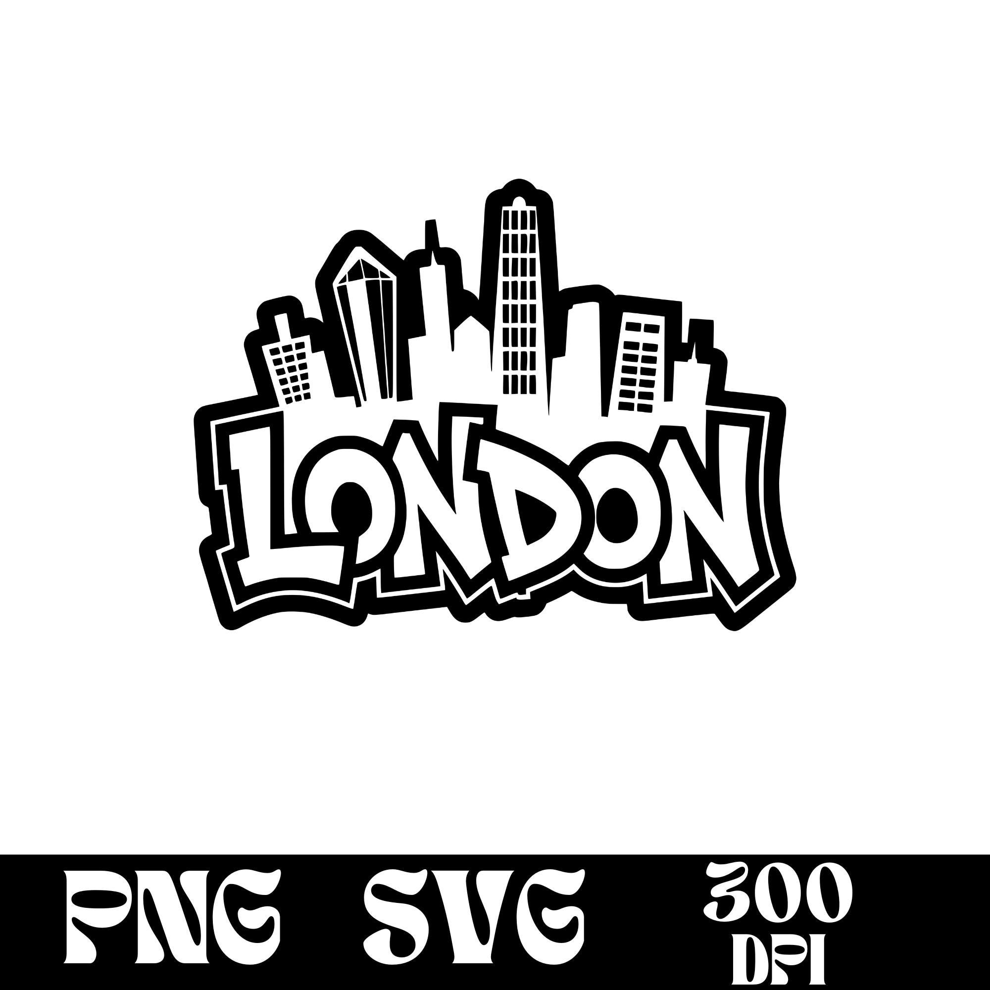London Skyline SVG Design, London Logo, London Skyline Vector, Skyline ...