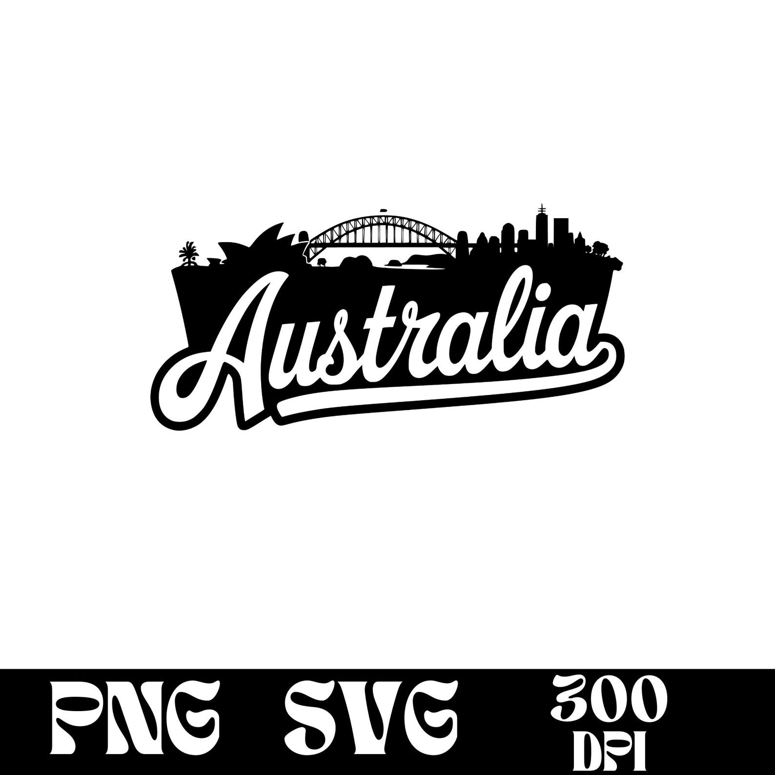 Australia SVG Design, Australia Logo, Australia Skyline Vector, Sydney ...