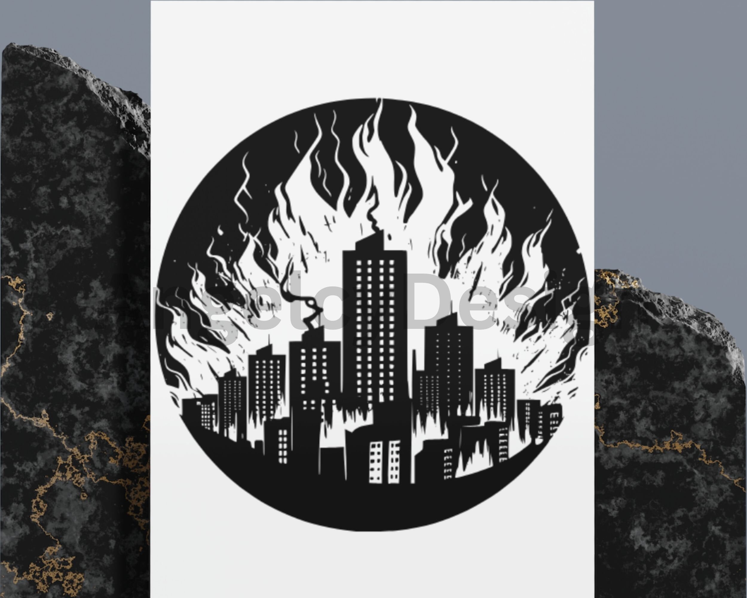 Wildfire SVG Designs, Fire Logo, Natural Disaster Vector, Wildfire ...