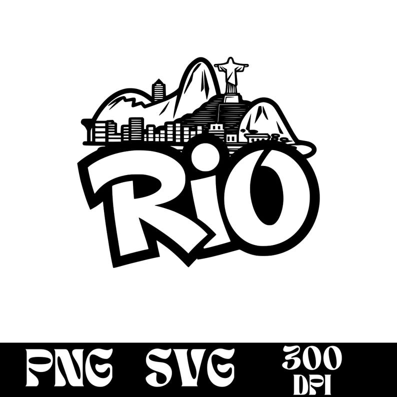 Rio De Janeiro Skyline SVG Design, Rio De Janeiro Logo, Rio De Janeiro ...