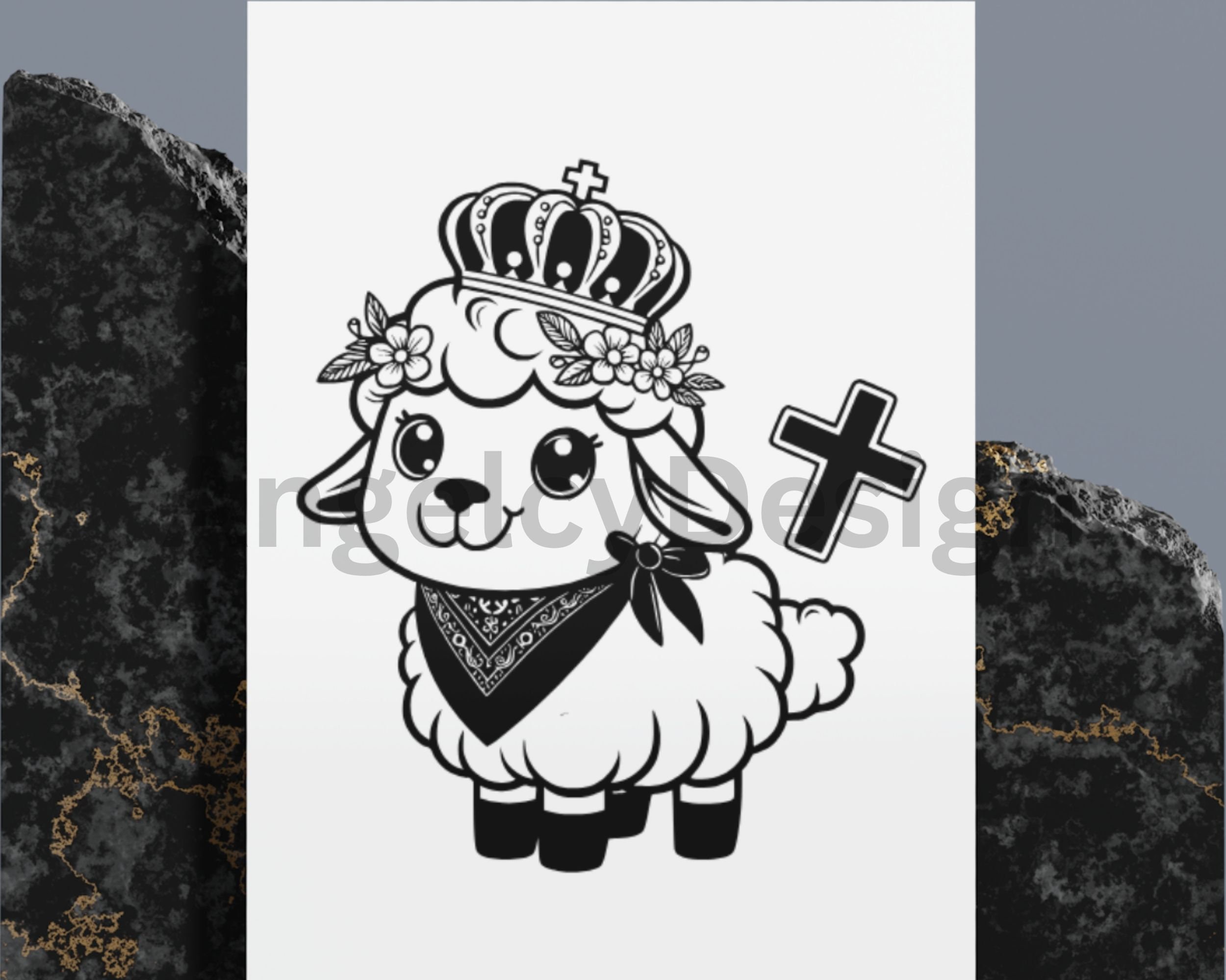 Sheep SVG Designs, Sheep Logo Vector, Sunglasses PNG, Cross & Crown ...