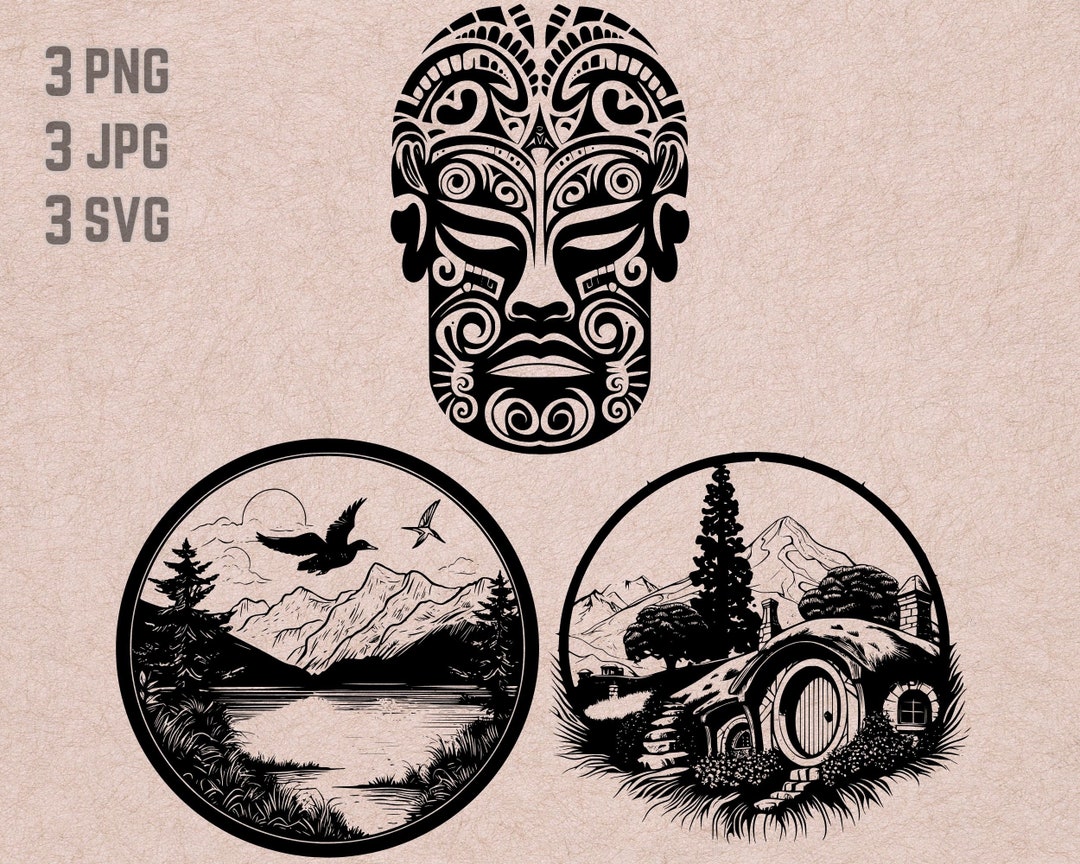 New Zealand SVG Designs, New Zealand Logo, Maori Vector, Fiordland ...