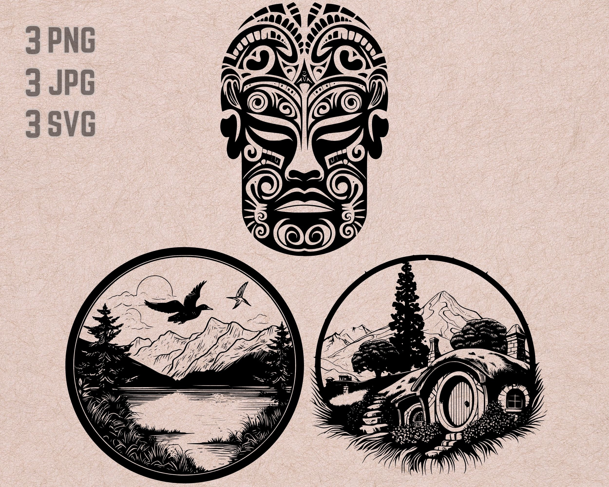 New Zealand SVG Designs, New Zealand Logo, Maori Vector, Fiordland ...