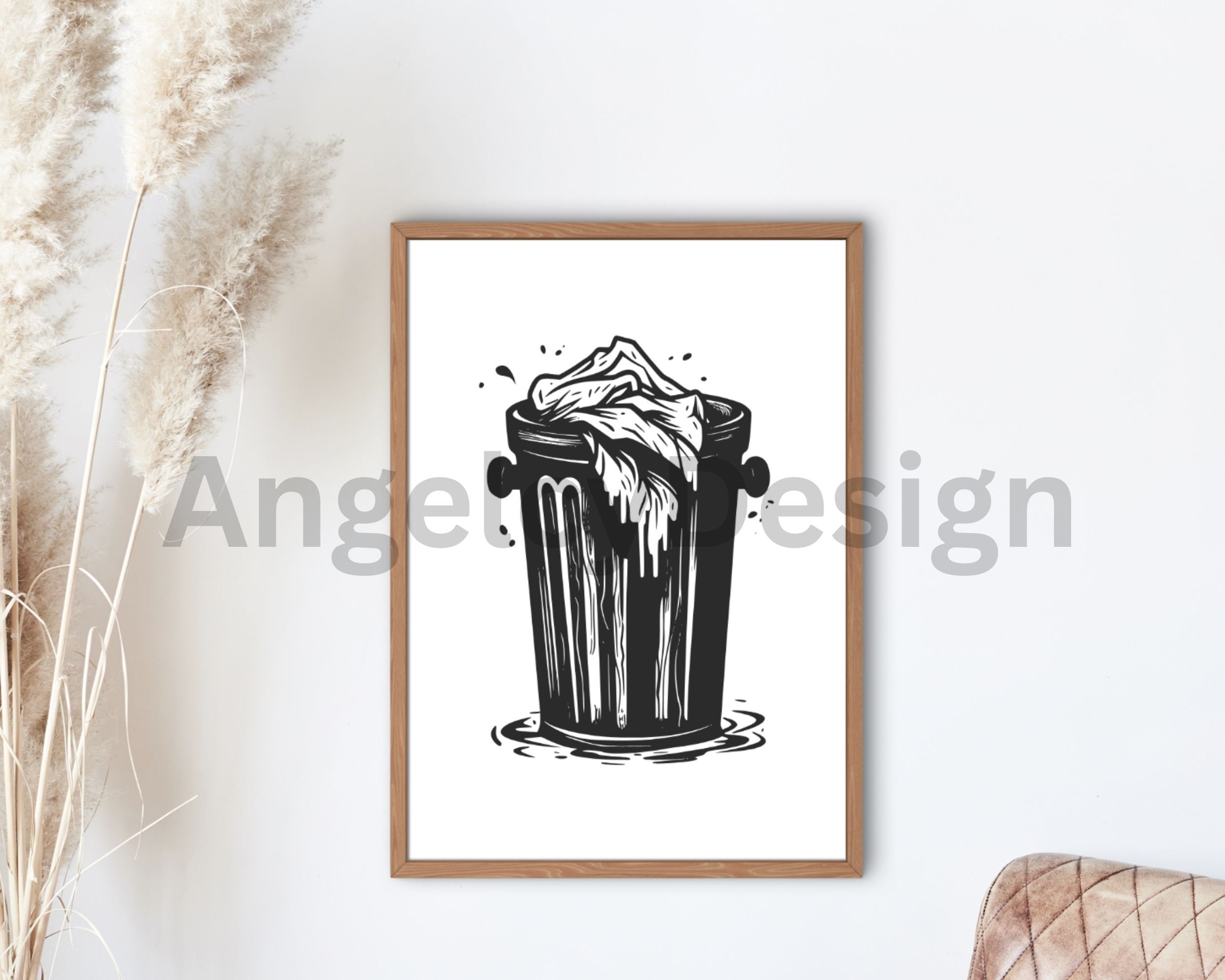 Trash SVG Designs, Trash Can Logo, Trash Bag Vector, Garbage PNG, Trash ...