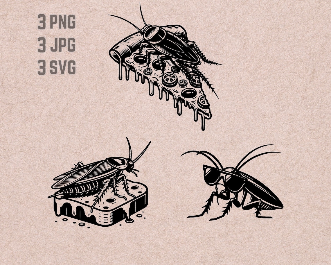 Cockroach SVG Designs, Cockroach Logo, Insect Vector, Pests PNG, Roach ...