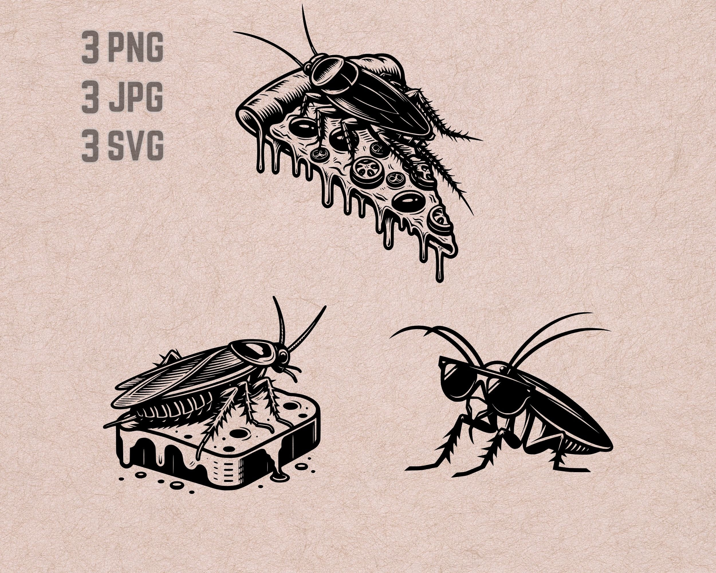 Cockroach SVG Designs, Cockroach Logo, Insect Vector, Pests PNG, Roach ...