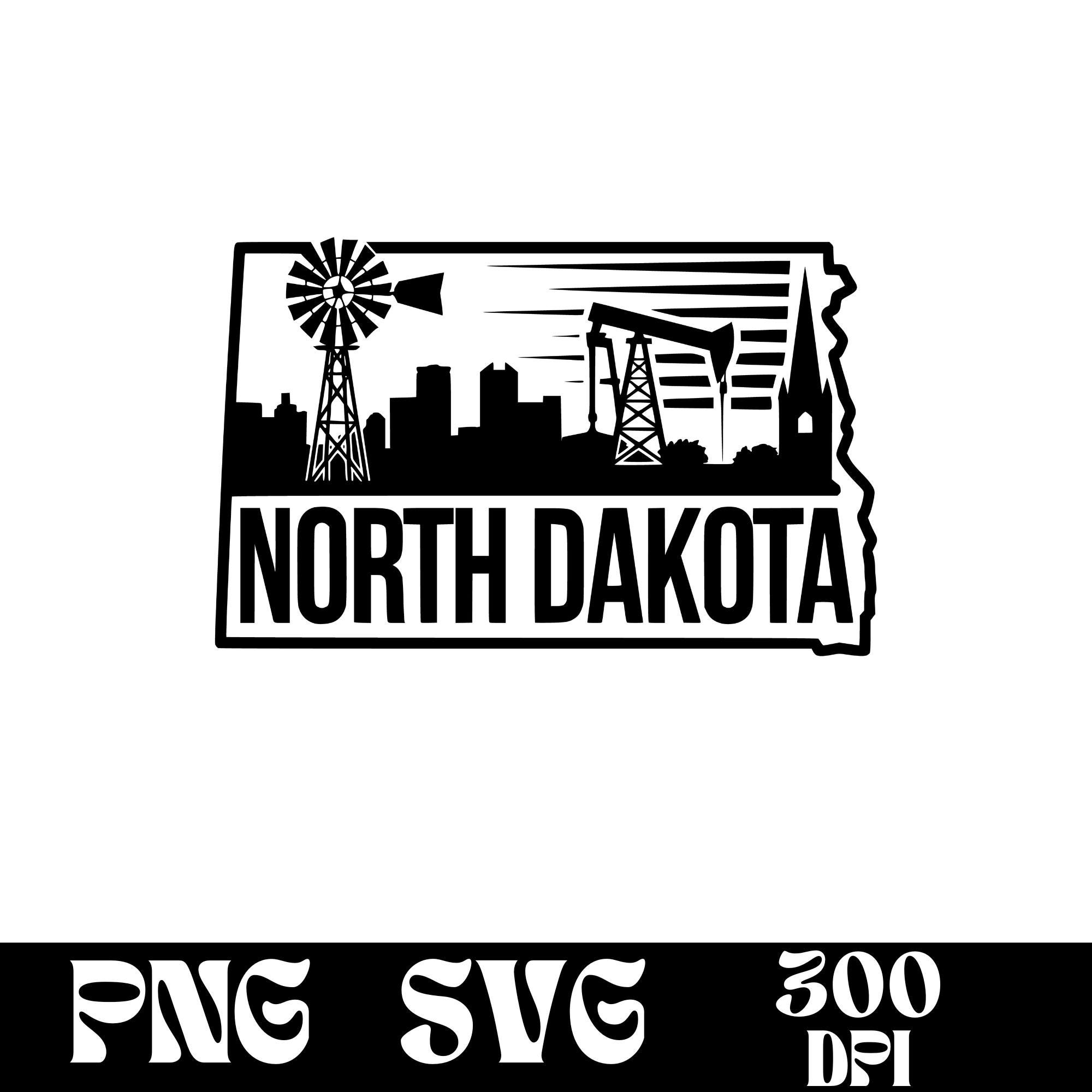 North Dakota SVG Design, North Dakota Logo, North Dakota Vector, North ...