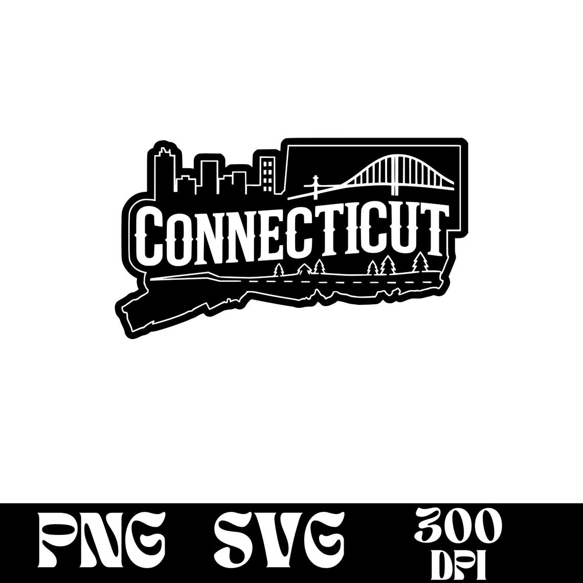Connecticut SVG Design, Connecticut Logo, Connecticut Vector ...