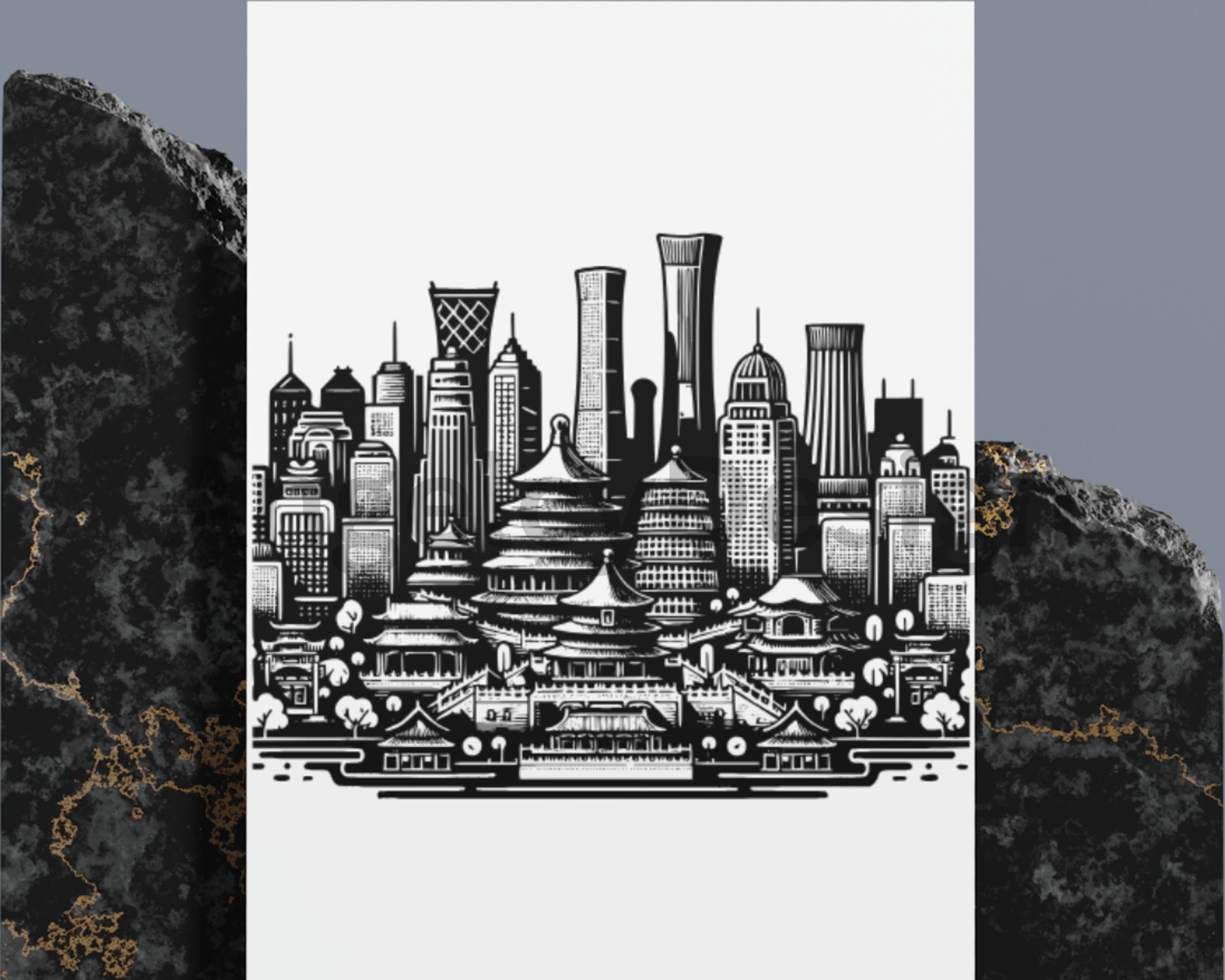 Beijing Skyline SVG Designs, Beijing Logo, Beijing Skyline Vector ...