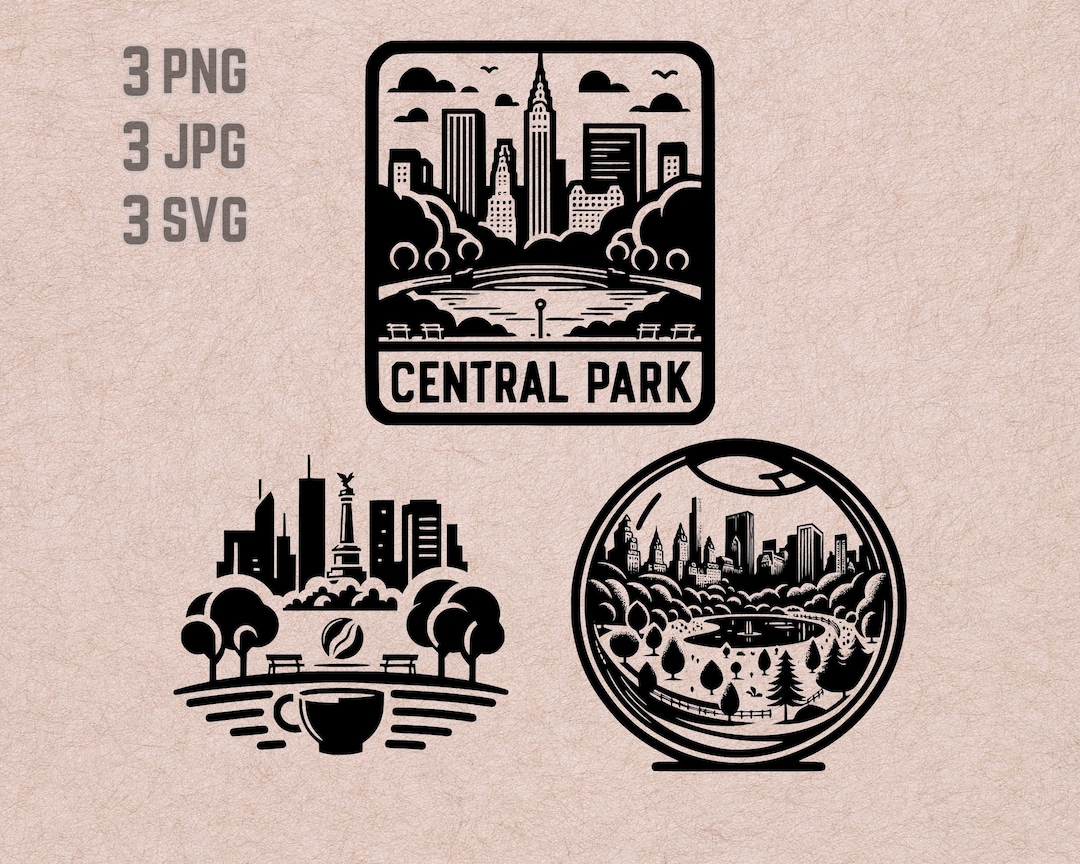 Central Park Svg Designs, Central Park Logo Vector, New York PNG ...