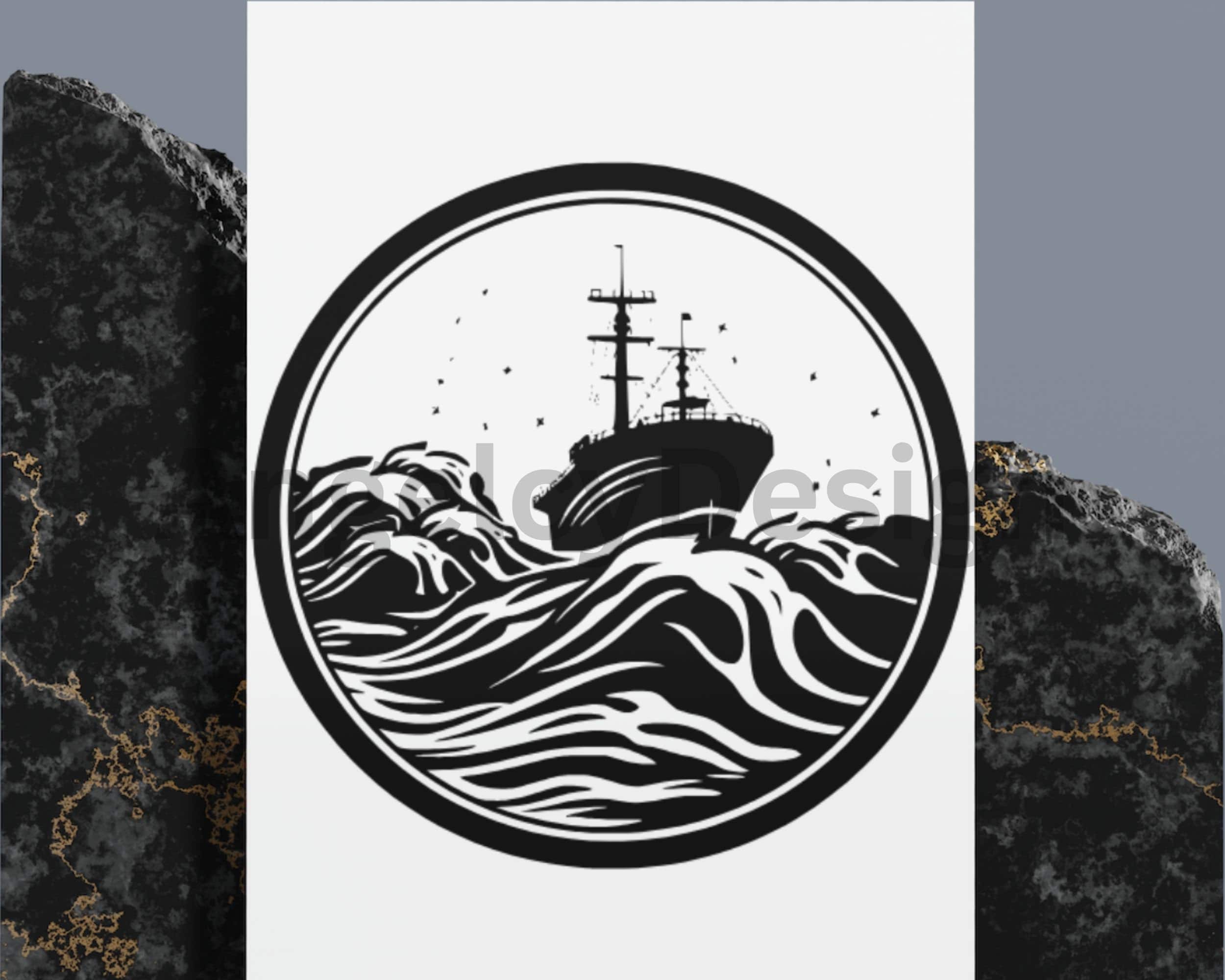 Wave SVG Designs, Wave Logo, Natural Disaster Vector, Waves Bundle ...