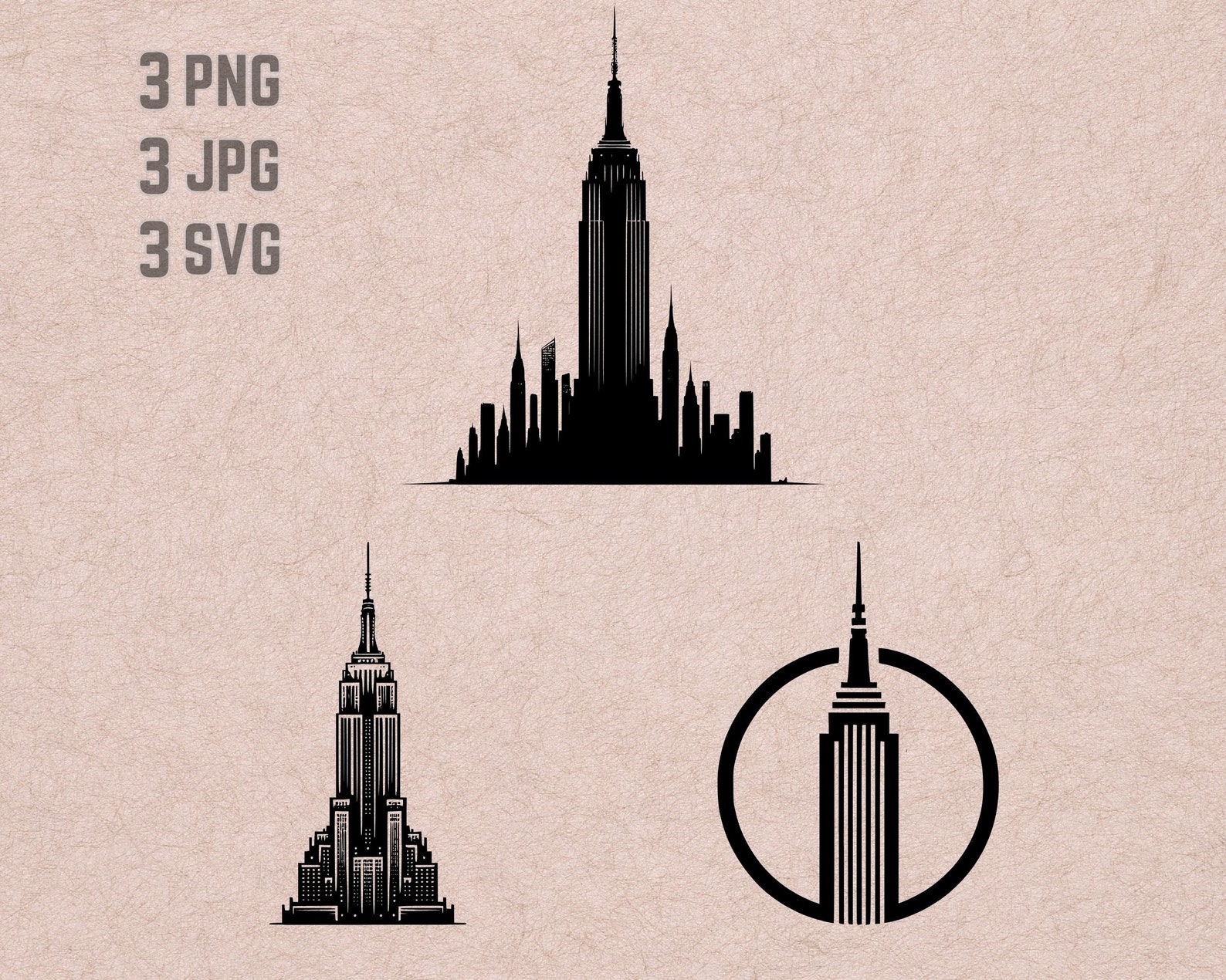 Empire State Building SVG Designs, Empire State Building Logo, New York ...