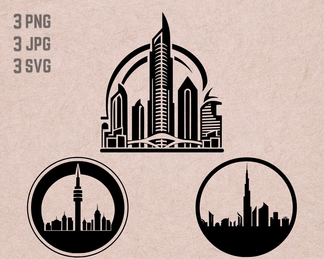 Dubai Skyline SVG Designs, Dubai Logo, Dubai Skyline Vector, Skyline ...