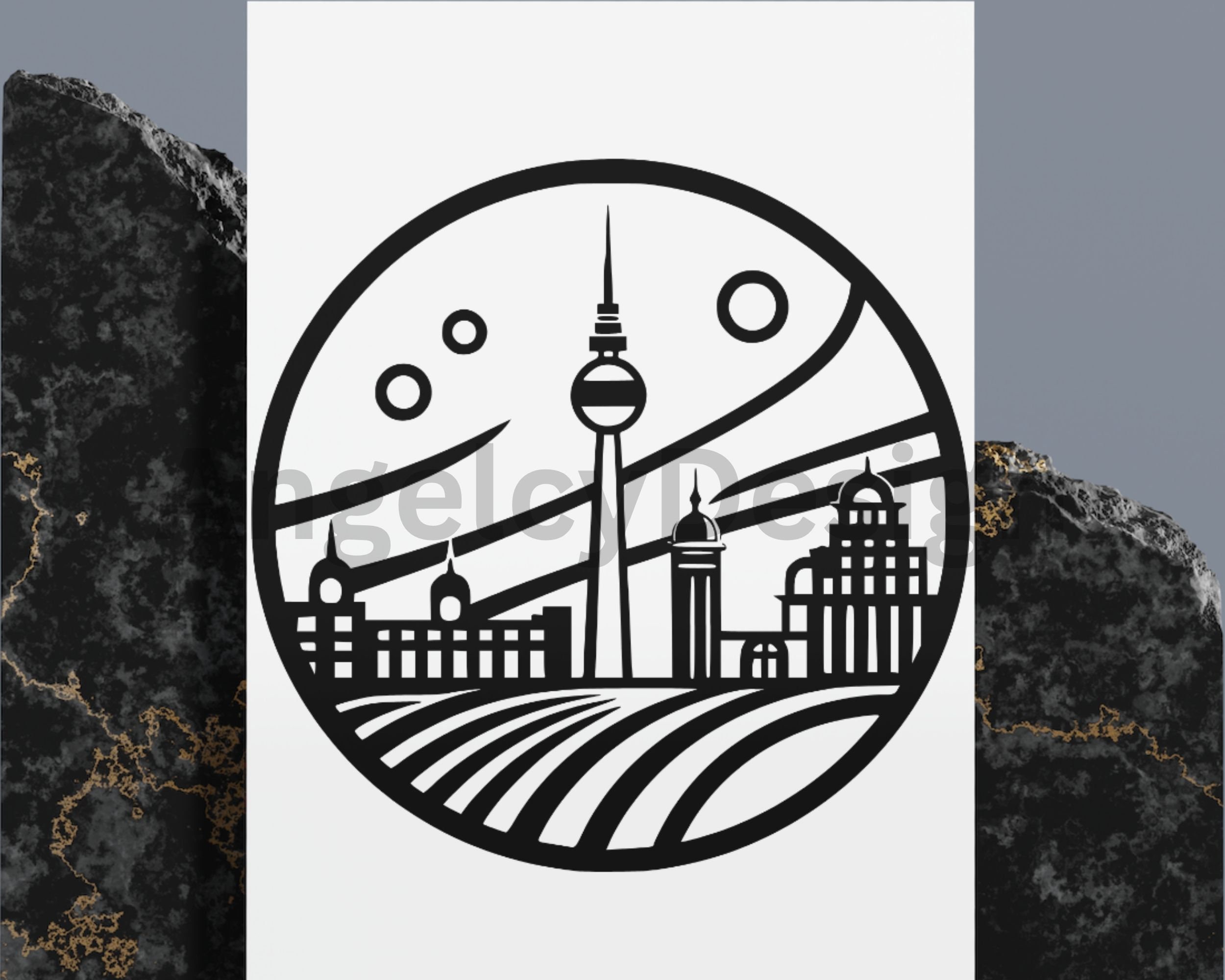 Berlin Skyline SVG Designs, Berlin Logo, Berlin Skyline Vector, Skyline ...