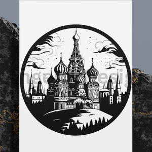 Russia SVG Designs, Russia Logo, St Petersburg Vector, St. Basil's ...
