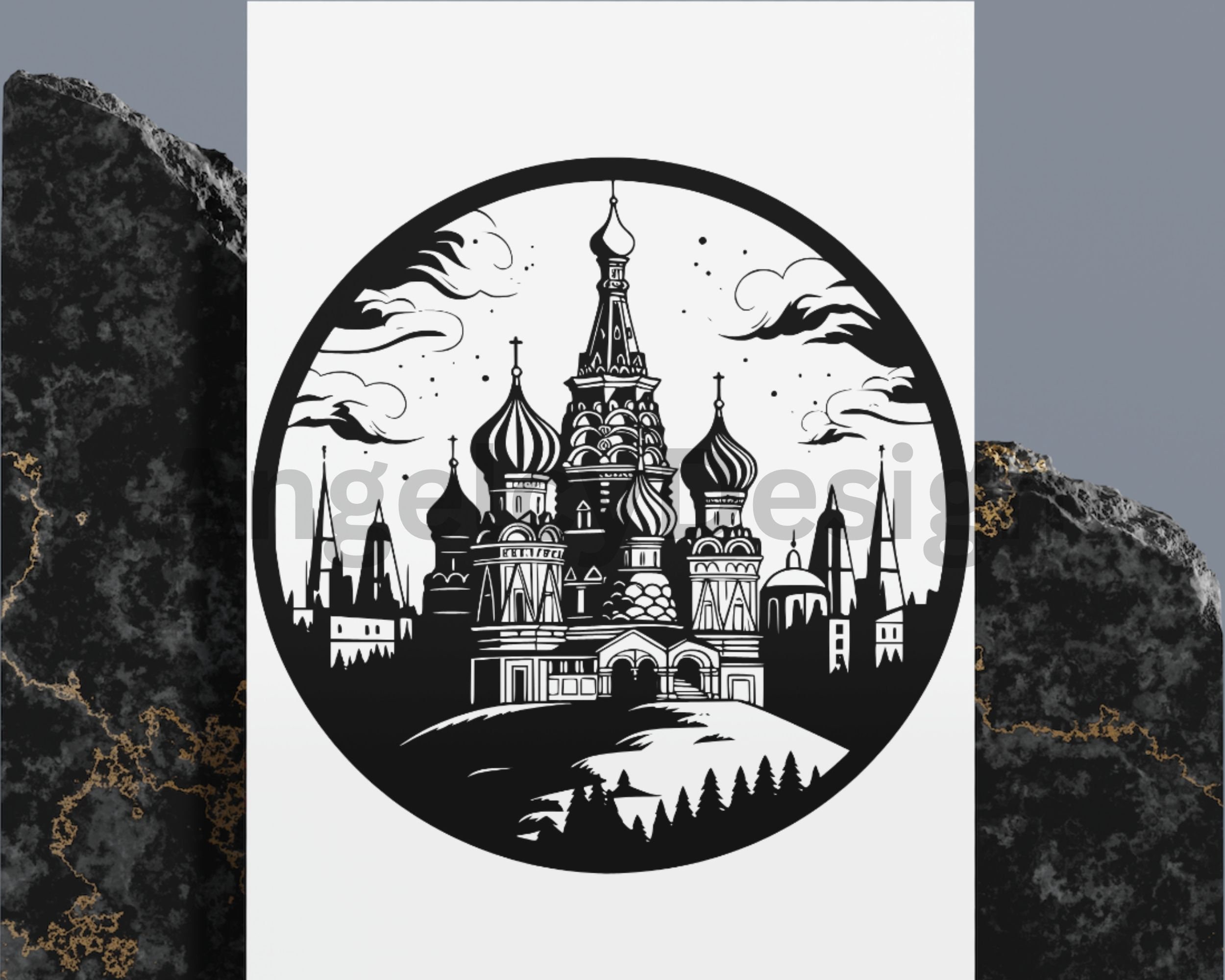 Russia SVG Designs, Russia Logo, St Petersburg Vector, St. Basil's ...