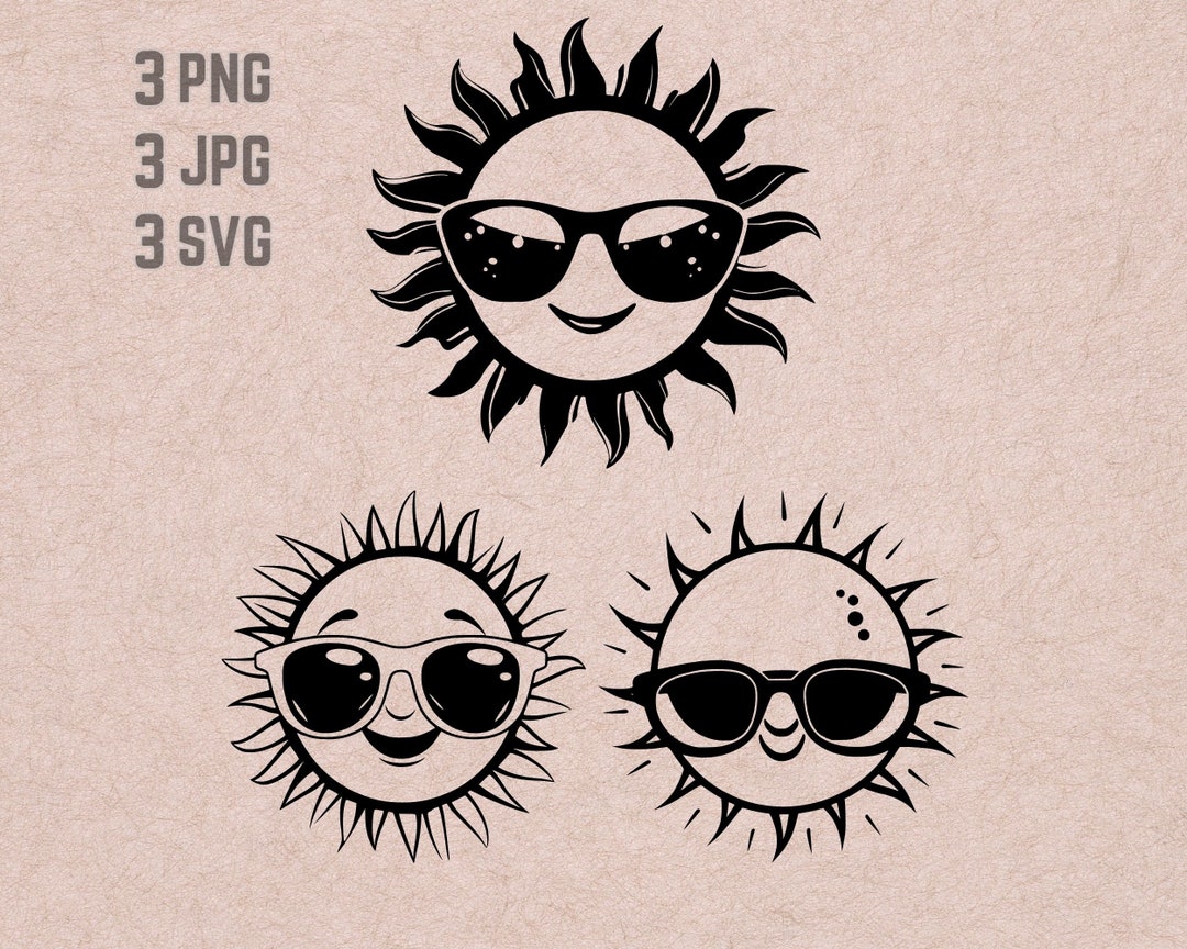 Sun Face SVG Designs, Sun Logo, Stars Vector, Space PNG, Sun Cartoon ...