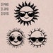Sun Face SVG Designs, Sun Logo, Stars Vector, Space PNG, Sun Cartoon ...