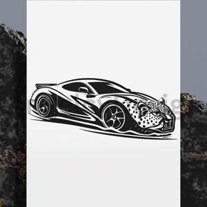 Cheetah Supercar SVG Designs, Cheetah Logo, Supercar Vector, Cheetah ...