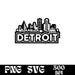 Detroit Skyline SVG Design, Detroit Logo, Detroit Skyline Vector ...