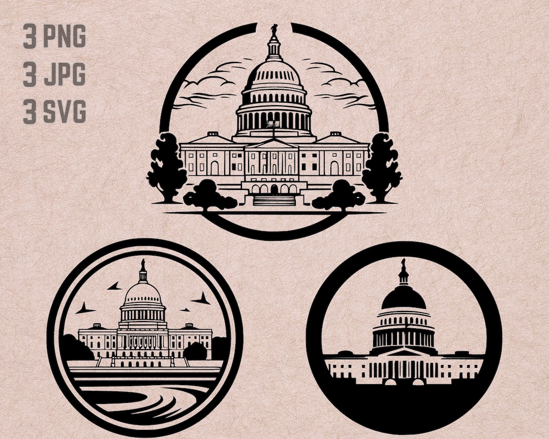 Washington, D.C. Skyline SVG Designs, Washington, D.C. Logo, Washington ...