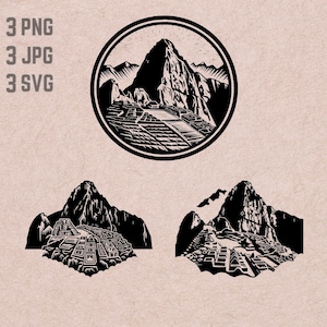 Machu Picchu SVG Designs, Machu Picchu Logo, Peru Vector, Travel Png ...