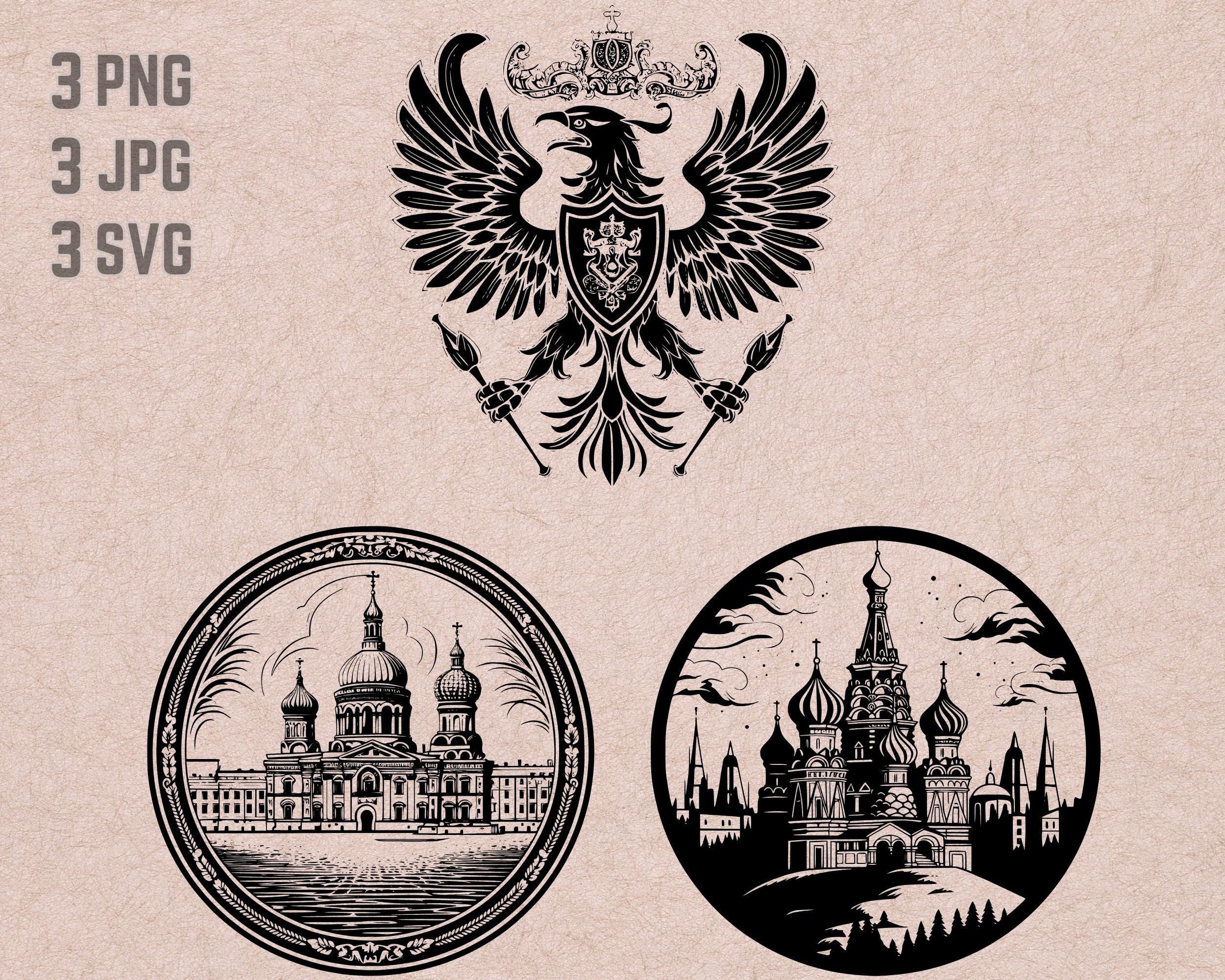 Russia SVG Designs, Russia Logo, St Petersburg Vector, St. Basil's ...