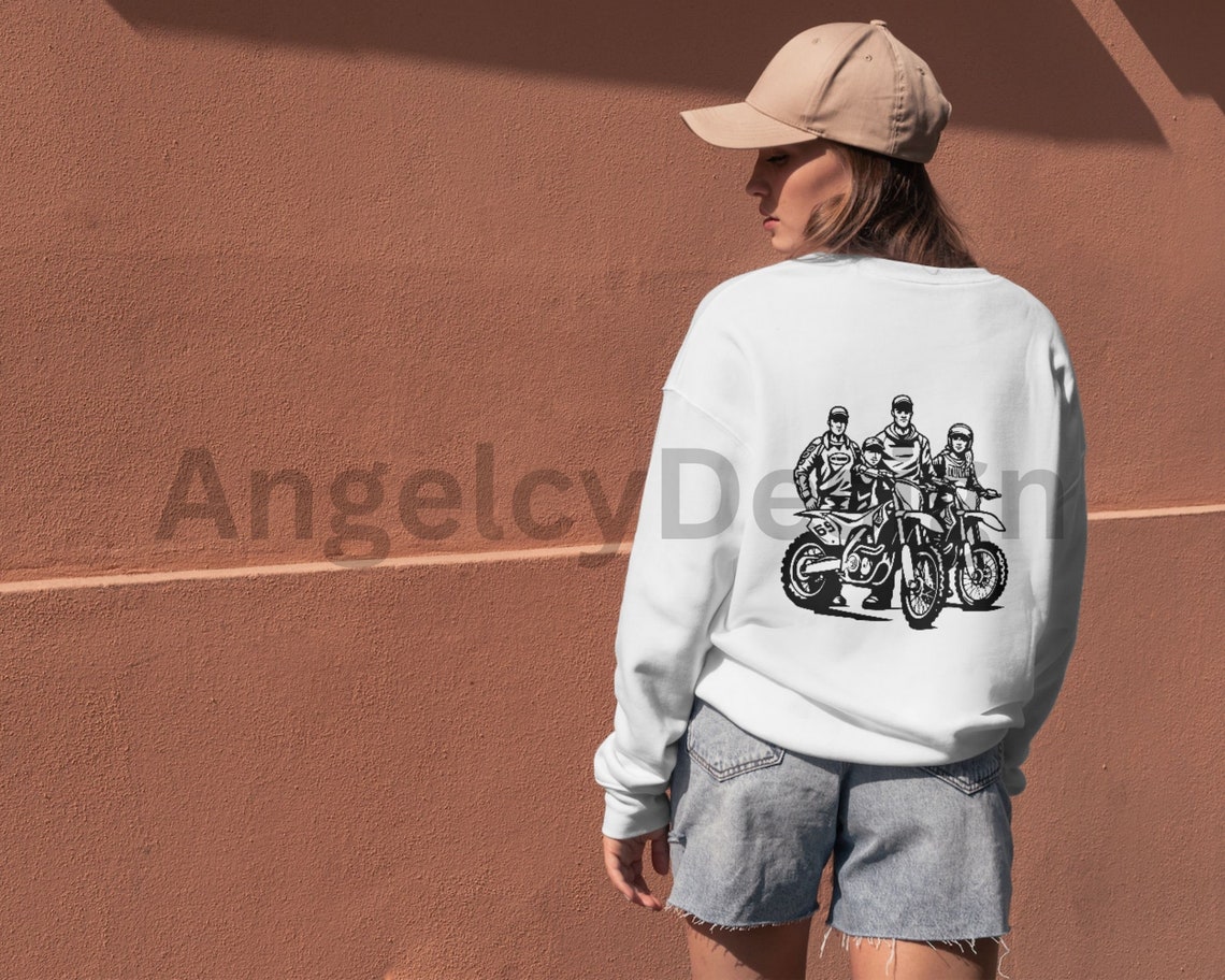 Dirt Bike Family SVG Designs, Bike Vector, Motorcycle Mom Dad PNG ...
