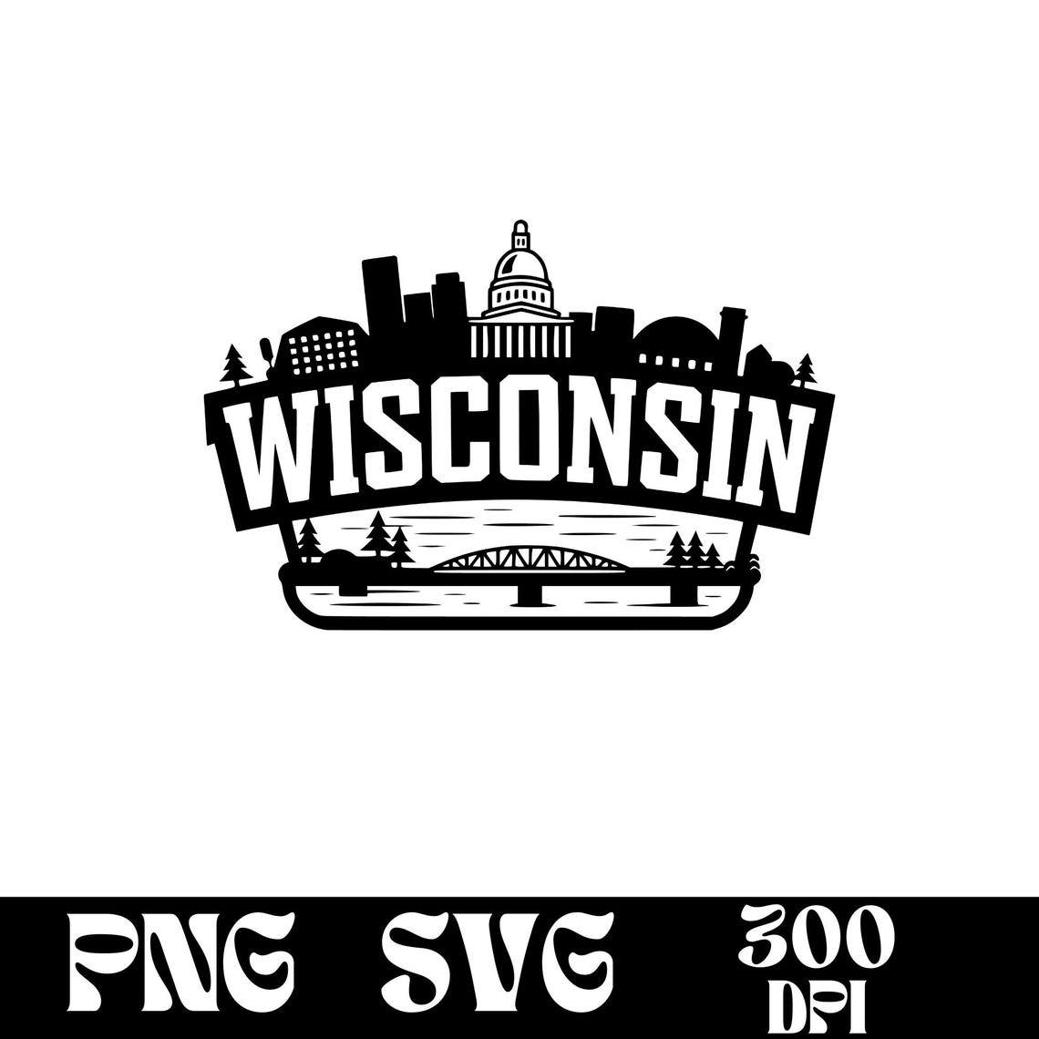 Wisconsin SVG Design, Wisconsin Logo, Wisconsin Vector, Wisconsin ...