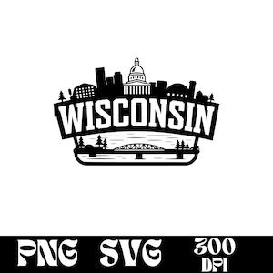 Wisconsin SVG Design, Wisconsin Logo, Wisconsin Vector, Wisconsin ...