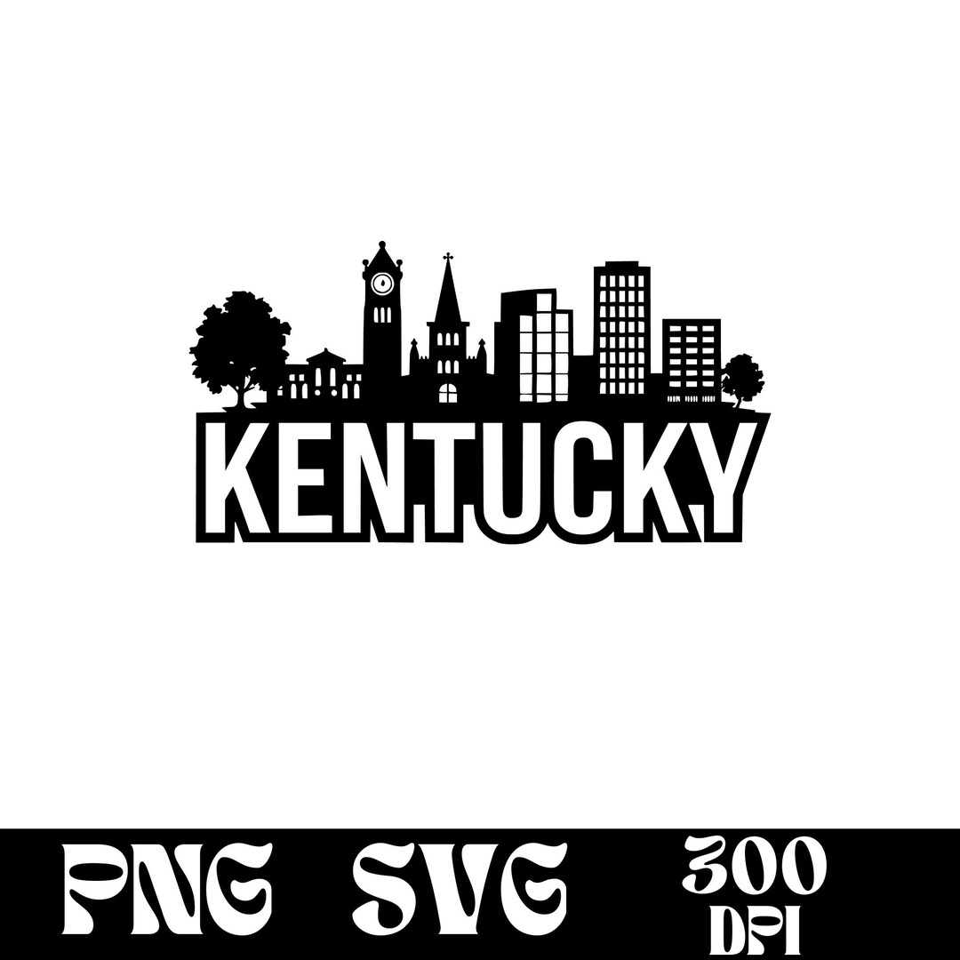 Kentucky SVG Design, Kentucky Logo, Kentucky Vector, Skyline PNG ...