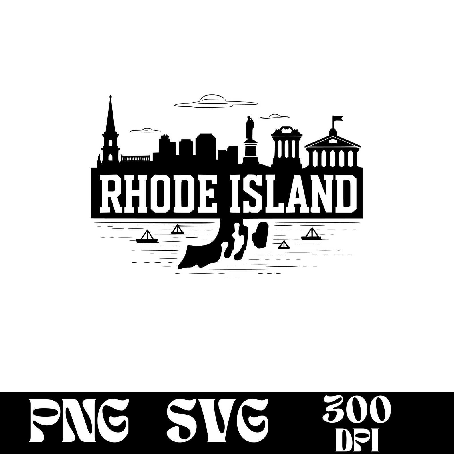 Rhode Island SVG Design, Rhode Island Logo, Rhode Island Vector, Rhode ...