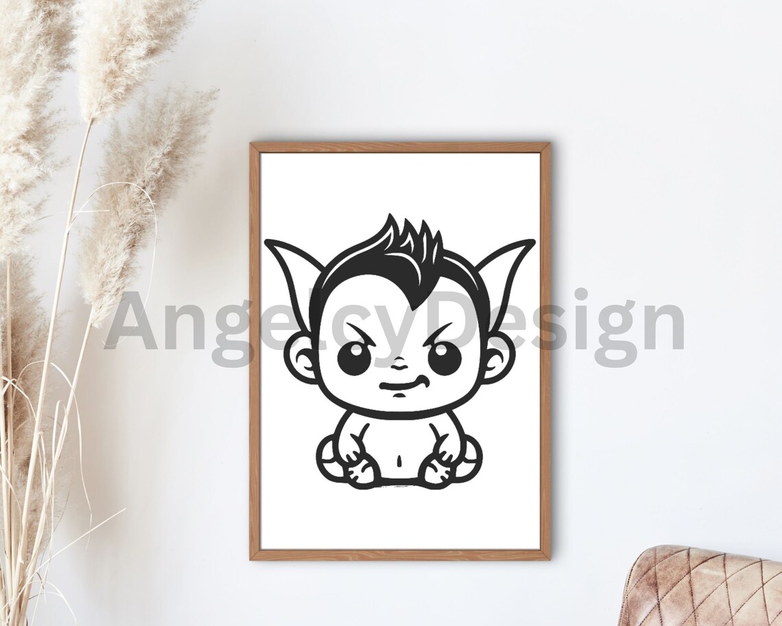 Cute Devil Baby SVG Designs, Devil Vector, Cute Baby PNG, Demon Baby ...