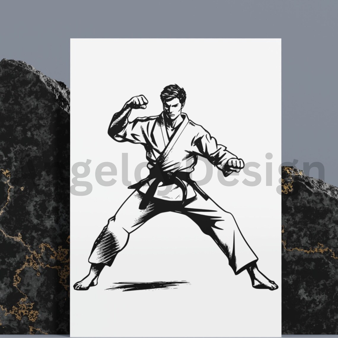 Martial Arts Svg Designs Karate Logo Vector Judo Poster PNG - Etsy