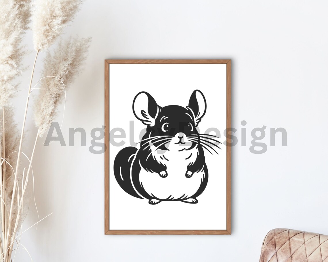 Chinchilla SVG Designs, Chinchilla Logo, Chinchilla Family PNG, Rodents ...