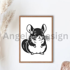 Chinchilla SVG Designs, Chinchilla Logo, Chinchilla Family PNG, Rodents ...