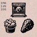 Fried Chicken SVG Designs, Fried Chicken Logo, Fast Food PNG, Grilled ...
