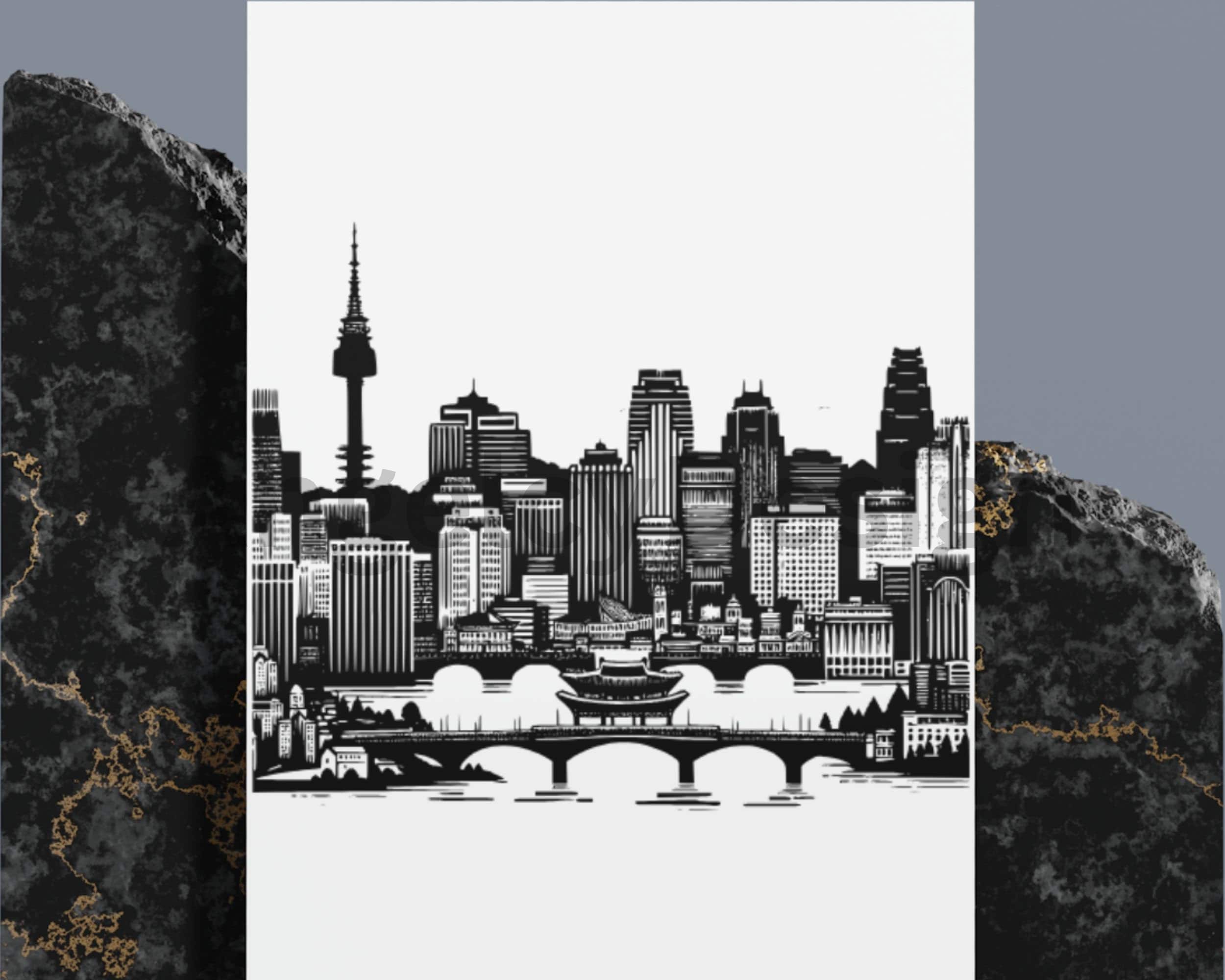 Seoul Skyline SVG Designs, Seoul Logo, Seoul Skyline Vector, Skyline ...